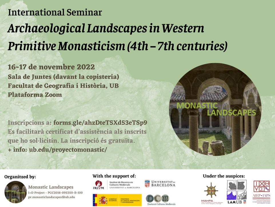 Seminari internacional II. Paisatges arqueològics del monacat primitiu ...